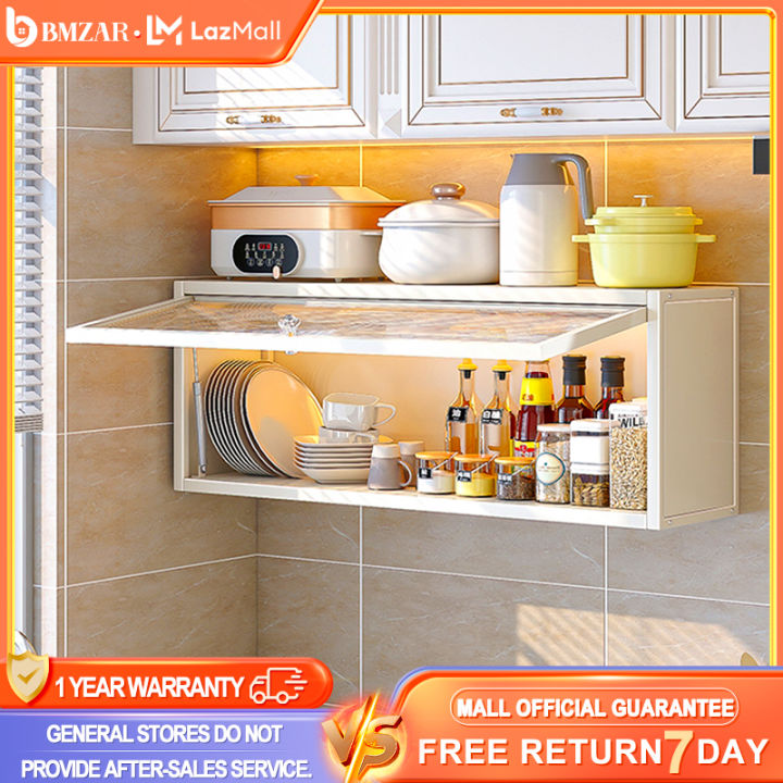 BMZAR Metal dust proof spice storage cabinets kitchen punch-free wall ...