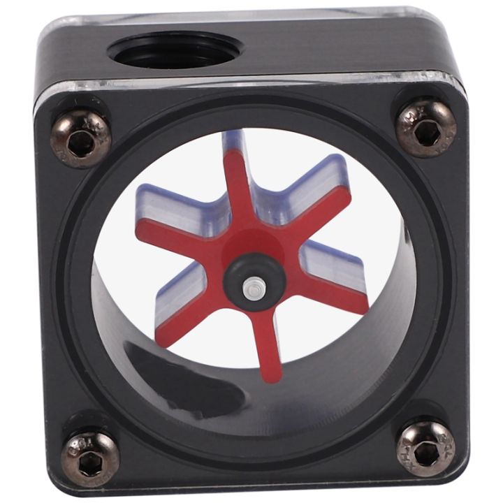 G1/4 Port 3 Impeller Pom Acrylic Water Flow Meter Current Meter ...