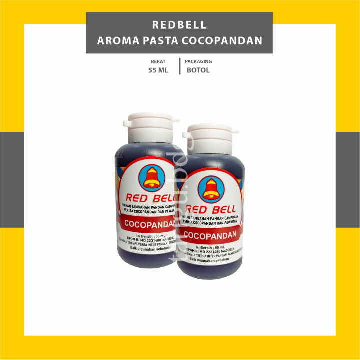 COCOPANDAN RED BELL PERISA MAKANAN 55ML - REDBELL AROMA PASTA PEWARNA ...