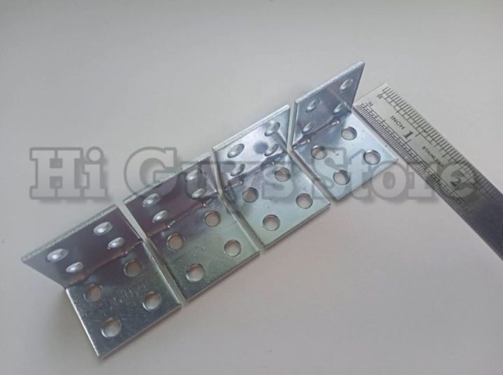 4 pcs (1.1 inch) Double Metal Heavy Duty Corner Brace FREE Screws L ...