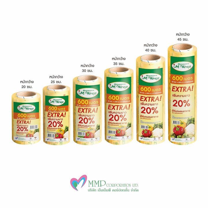 M wrap [ ราคาต่อชิ้น ] ฟิล์มยืด หรือ กล่องตัด สำหรับฟิล์มยืด เอ็มเเรป ...