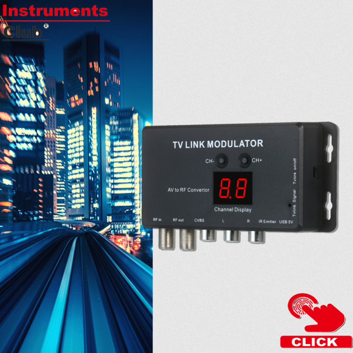 Instruments TVLINK Modulator AV To RF แปลง & IR Extender โมเด็ม RF ...