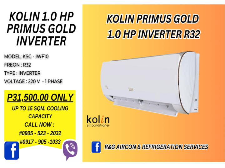 🎉🎆 BRAND NEW KOLI.N PRIMUS GOLD 1.0 HP WALL - MOUNTED TYPE INVERTER R32 ...