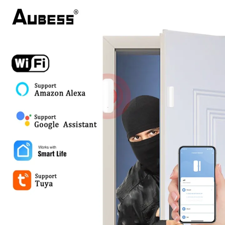 burstore WiFi door sensor Independent magnetic sensor Alarm scenes ...