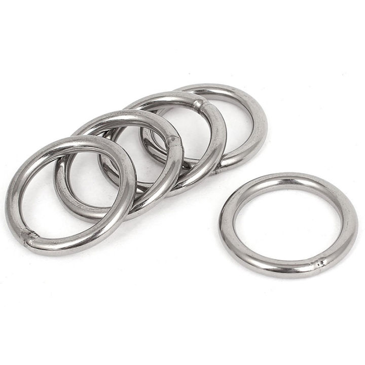 (EXTK) 40mm x 5mm Stainless Steel Webbing Strapping Welded O Rings 5 ...