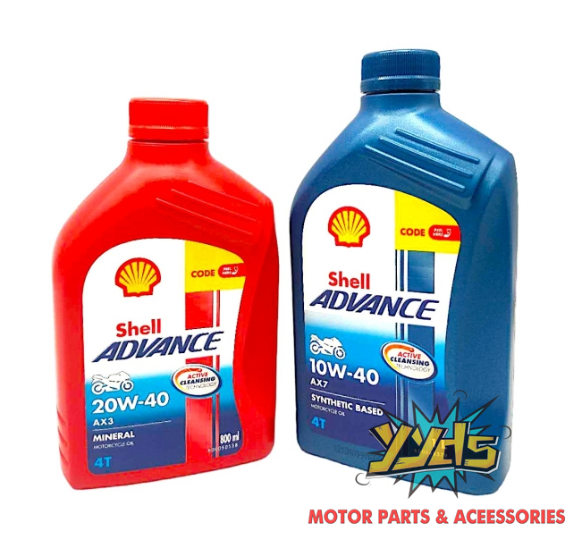 SHELL ADVANCE AX7 10W-40 AX3 20W-40 ENGINE OIL GENUINE | Lazada PH