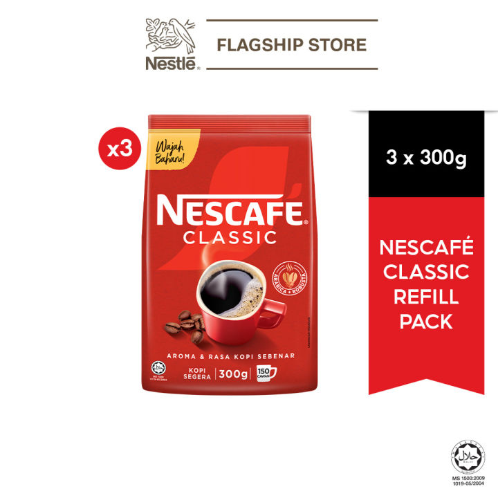 Nescafe Classic Refill Pack 300g Bundle of 3 - Instant Coffee Powder ...