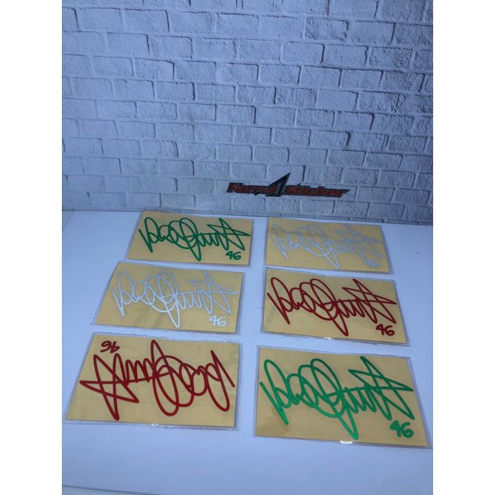 stiker sticker TANDA TANGAN Valentino Rossi | Lazada Indonesia