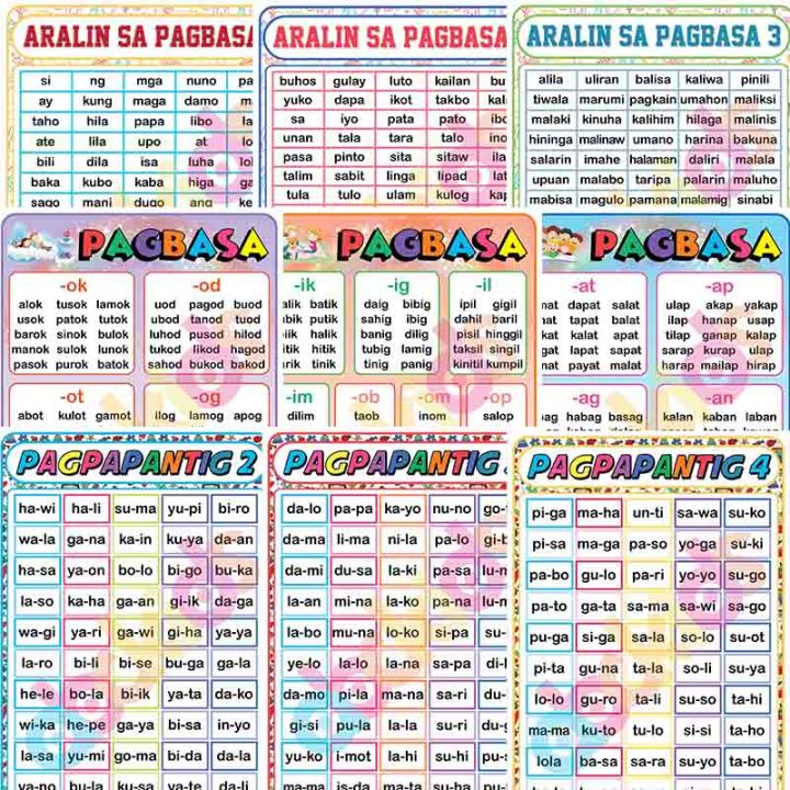 Matutong Magbasa A4 Size Laminated Educational Learning Materials ...