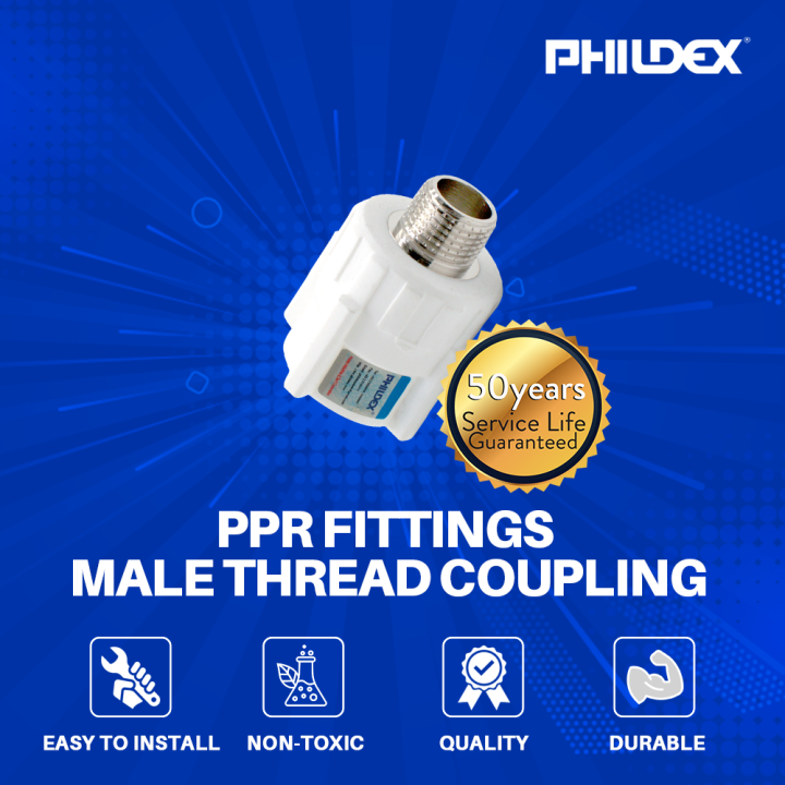 PHILDEX PPR Fittings - Male Thread Coupling | Lazada PH