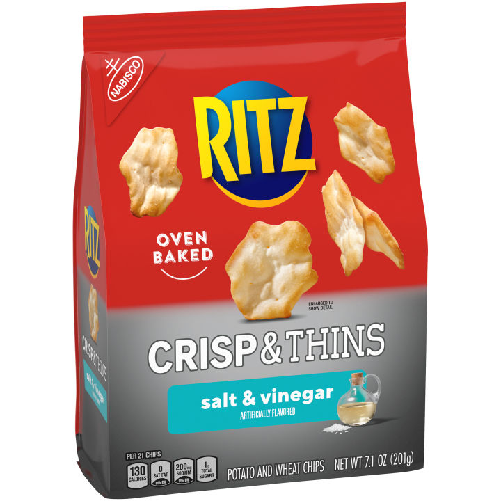 Nabisco Ritz Salt & Vinegar Crisp & Thins Oven Baked Chips 7.1oz | Lazada