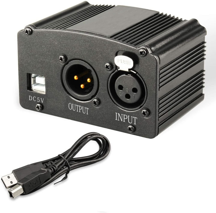 48V Phantom Power Supply Powered by USB Plug in, or with XLR 3 Pin ...