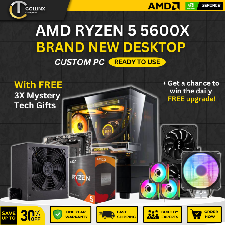 [ AMD RYZEN 5 5600X GAMING PC BUILD - MVP ] Brandnew Custom RGB PC ...
