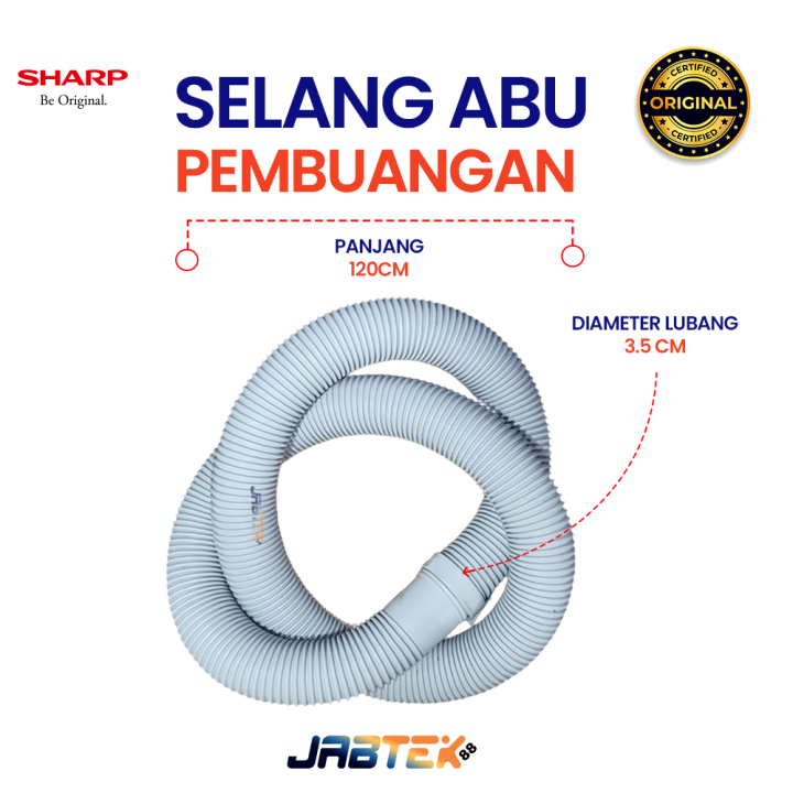 SELANG SHARP ORIGINAL 120CM | SELANG PEMBUANGAN 2 TABUNG | SLANG ...