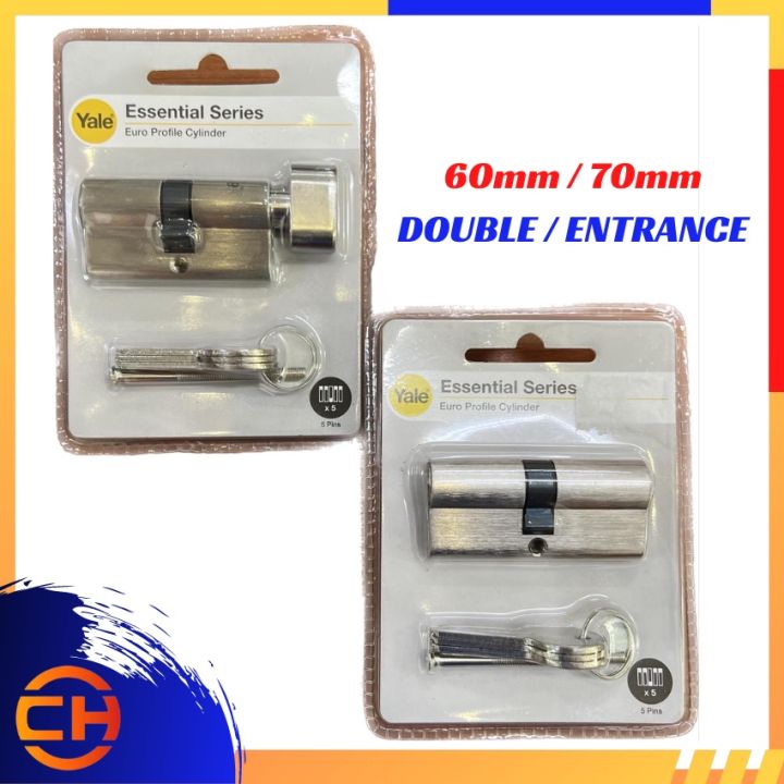 YALE Essential Series Euro Profile Cylinder 60mm/70mm 5 Pins | Lazada