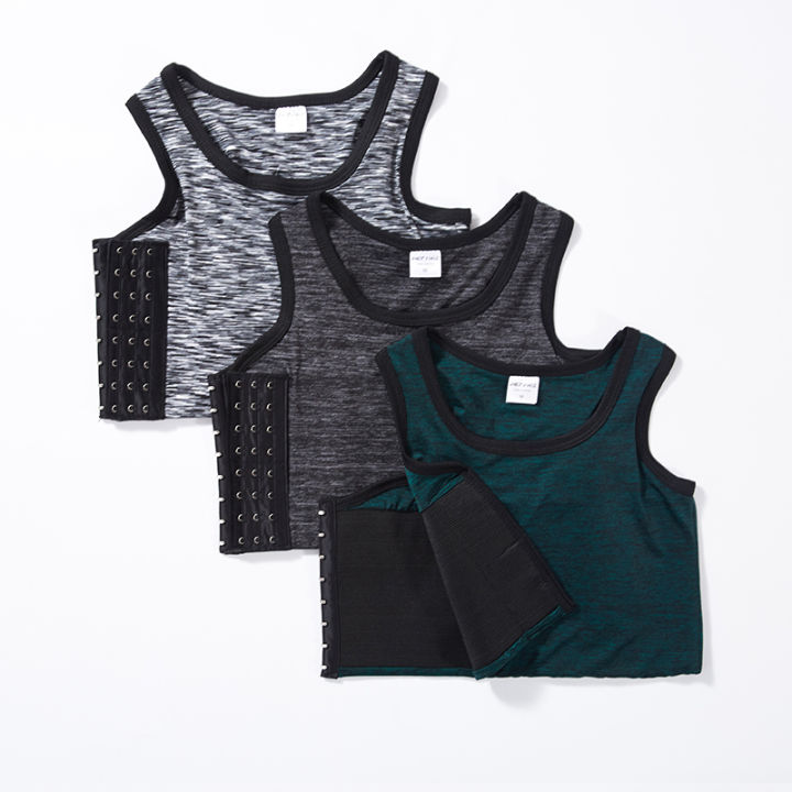 Plus Size Available Full Bandage Chest Binder 3 Row Side Buckle Breast