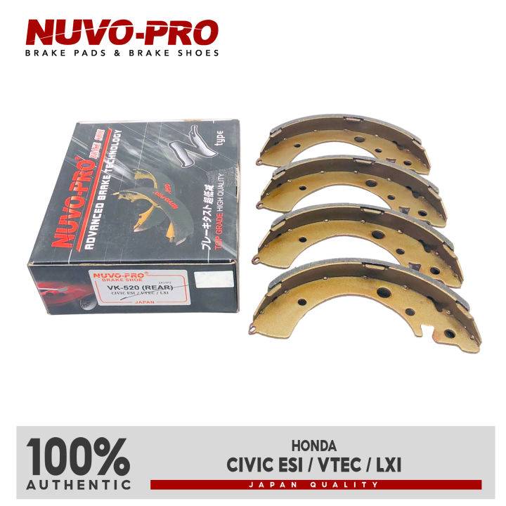 Nuvo-Pro Rear Brake Shoe Honda Civic ESI / VTEC / LXI VK-520 1993 ...
