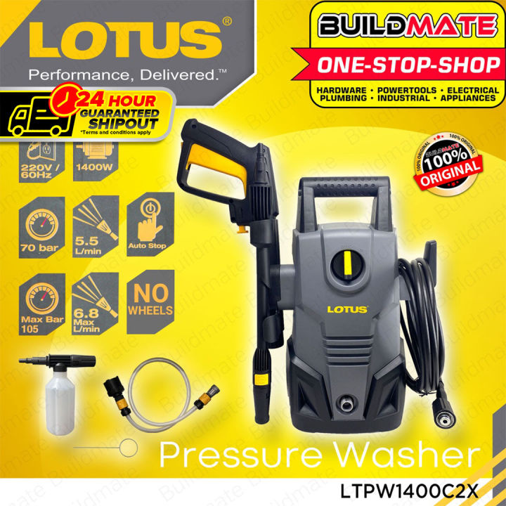 (24HR SHIP OUT) BUILDMATE Lotus Pressure Washer 1400W Car Wash Machine ...