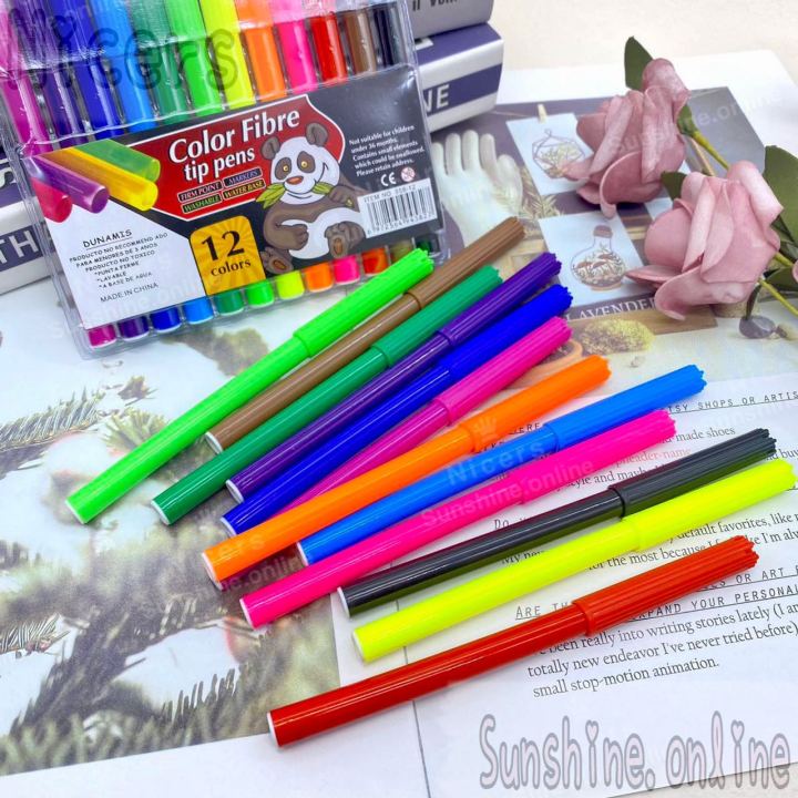 Color Fibre Tip Pen 12 colors #858-12 | Lazada PH