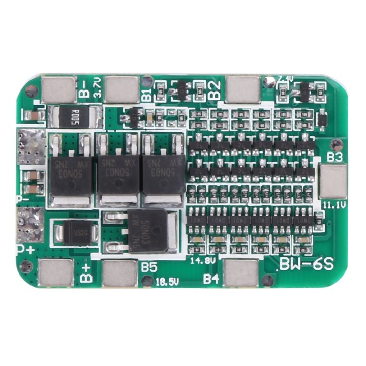 6S 15A 24V PCB BMS Charger Protection Board for 6 18650 Li-Ion Lithium ...