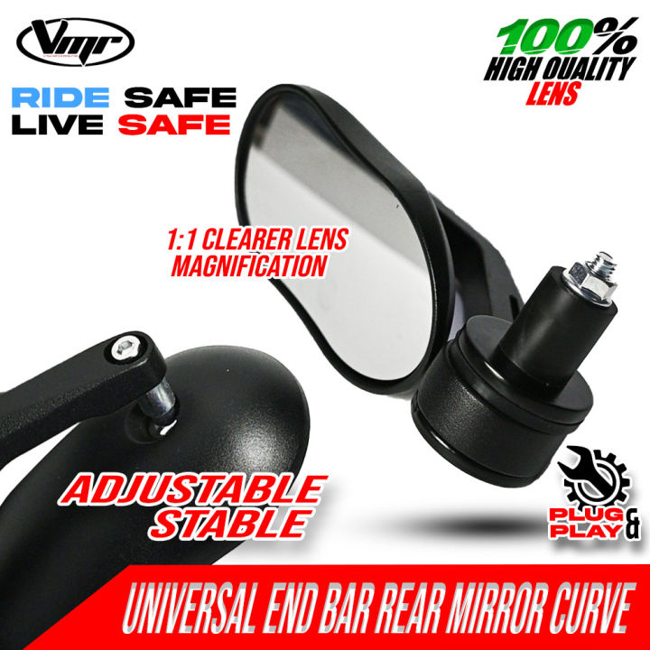 Vmr Bar End Side Mirror Peanut Design Clearer Vision | Lazada PH
