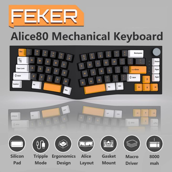 Alice80 Gaming Mechanical Keyboard Support Hot Swap For Laptop Gamer ...
