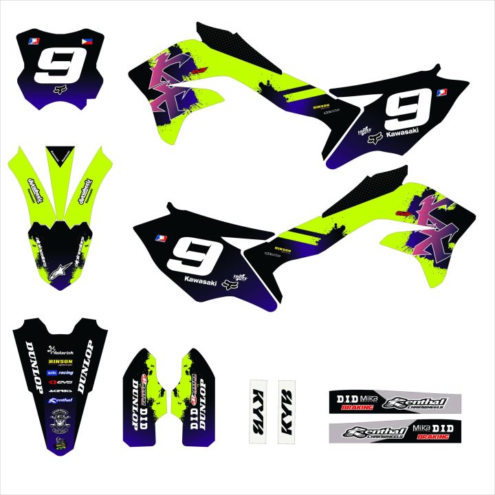 Kawasaki KX 450F ( 2016 - 2018 ) Graphics kit Sticker Decal | Lazada PH