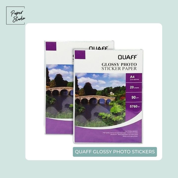 Paper Studio QUAFF Glossy Photo Stickers /A4 /135gsm /50sheets | Lazada PH
