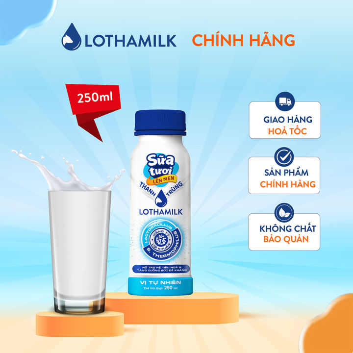 Sữa Tươi Lên Men Lothamilk Chai 250ml | Lazada.vn