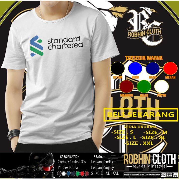 Kaos Baju Standard Chartered Logo Baju Perusahaan | Lazada Indonesia