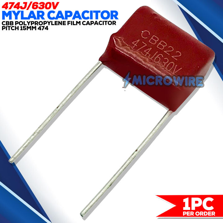 474J 630V CBB Polypropylene film capacitor pitch 15mm 474 (PER PIECE ...