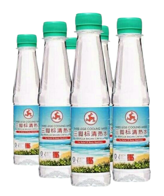 HALAL Air Penyejuk Badan Cap Kaki Tiga (Air Badak) 三脚标清热水 200ml/bottle ...