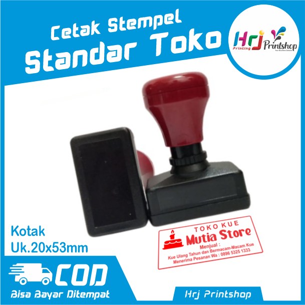 Cetak Stempel Otomatis Flash 1 Warna Ukuran Standar Stempel Toko | Lazada Indonesia