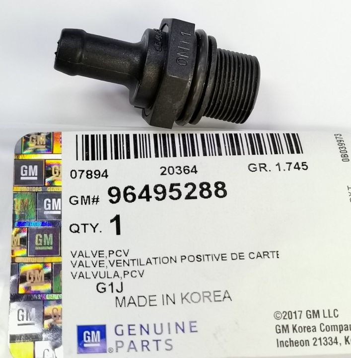 GM PCV Valve for Chevrolet Optra 1.6L / Chevrolet Aveo 1.4L PN ...
