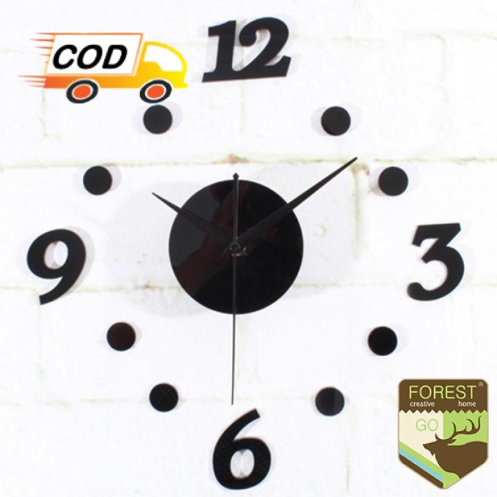 Jam Dinding Besar Minimalis DIY Unik Hiasan Dekorasi Tembok Tempel ...