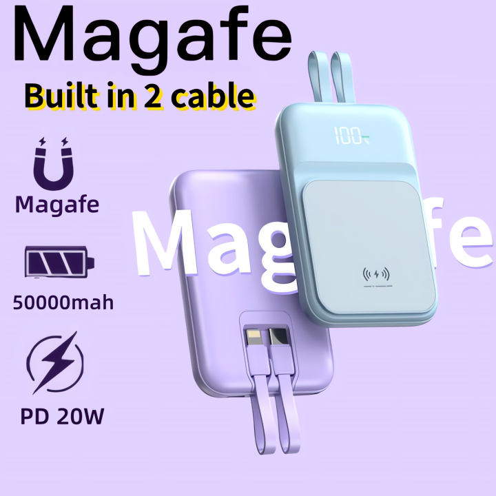 magsafe powerbank 50000mah wireless power bank mini pocket 2.1A fast ...