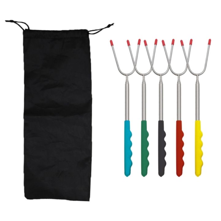 Roasting Stick,45” Extendable Stainless Smores Stick,Campfire-Stick ...