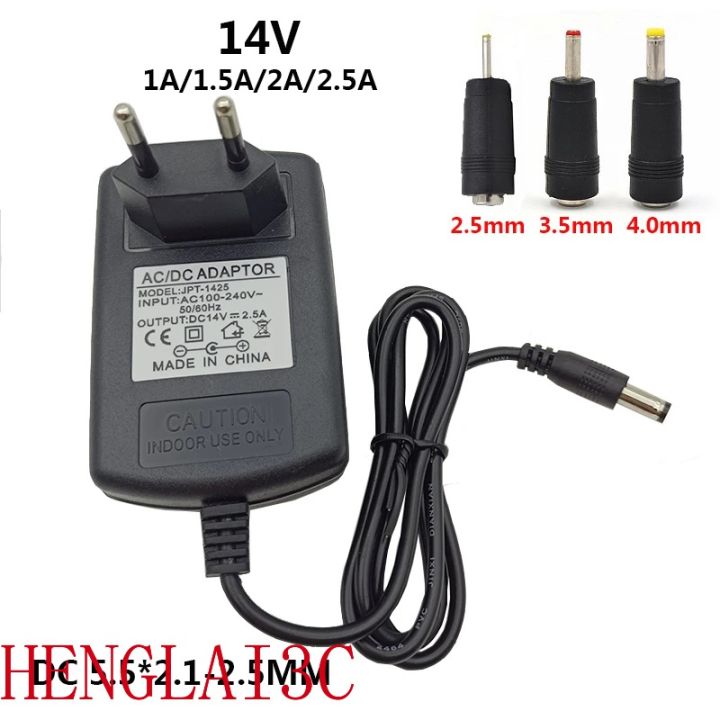Power Supply 14V 14V 2.5A 2A Power Adapter 14V AC/DC Adapters 5.5*2.5mm 1A 1.5A Switching ...