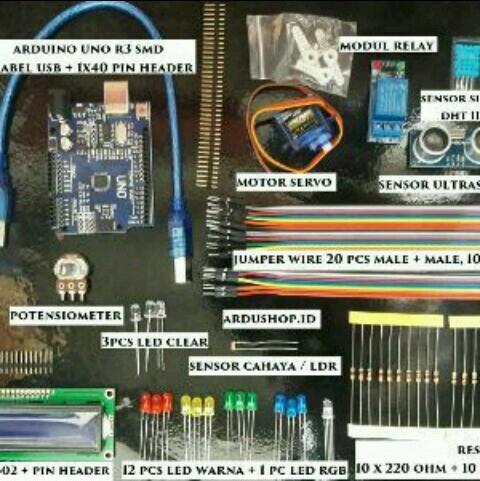 High Quality Arduino uno r3 starter kit complate - cocok untuk pemula ...