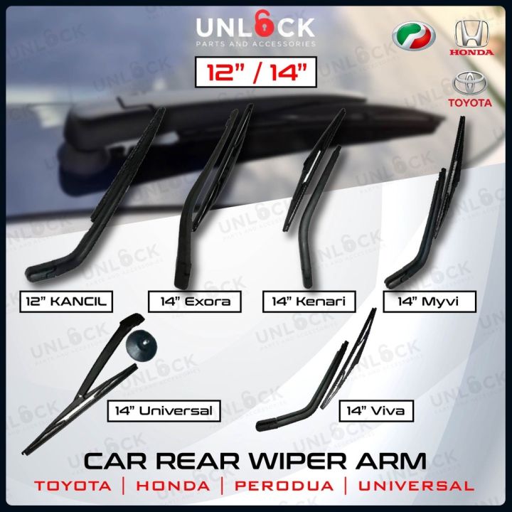 Car Rear Wiper Silicone Arm Rear Wiper Silicon Blade with Arm For Myvi ...