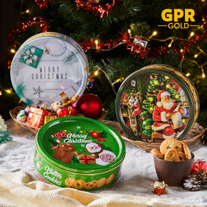 [Random Design]GPR Gold Premium 100% Pure Butter Cookies 340g Christmas Design Limited Edition ...