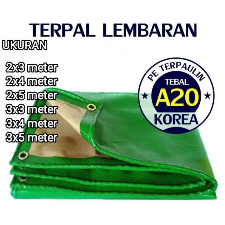 Terpal lembaran type A15 dan A20 kualitas super tebal ukuran 2x3 meter ...