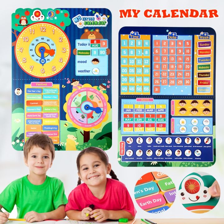 My First Daily Calendar for Kids Spelling Time / Moods Emotions / Days ...