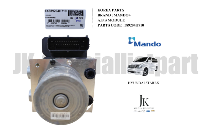 ABS MODULE / ABS PUMP (KOREA BRAND : MANDO+) [58920-4H710] HYUNDAI ...