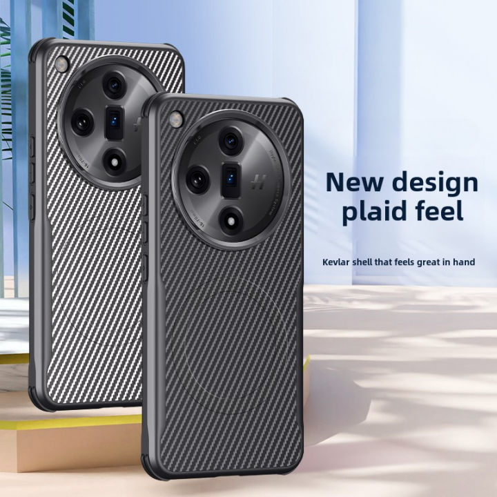 สำหรับ OPPO Reno 13 12ค้นหา X8 X7 Pro เคสโทรศัพท์พิเศษพื้นผิวคาร์บอนไฟ ...