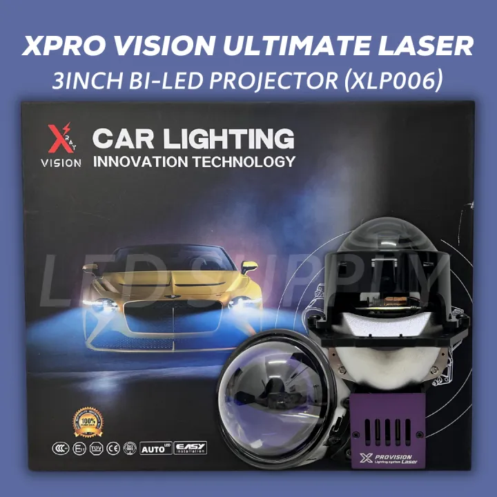 XPRO VISION ULTIMATE LASER 3INCH BI-LED HEADLIGHT SYSTEM HEADLAMP ...