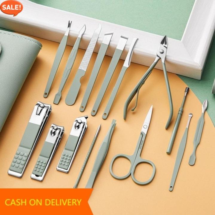 16-in-1 Manicure & Pedicure Grooming Set – Complete Nail Care Kit with ...