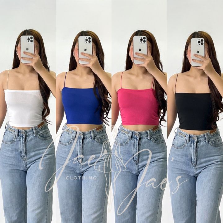 Arianne String Strappy Bandeau Knitted Crop Top For Women | Lazada PH