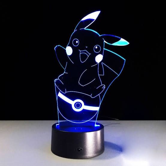 Pokemon Anime 3D Acrylic LED Lamp Night Lamp Gifts Personal Use Pikachu ...