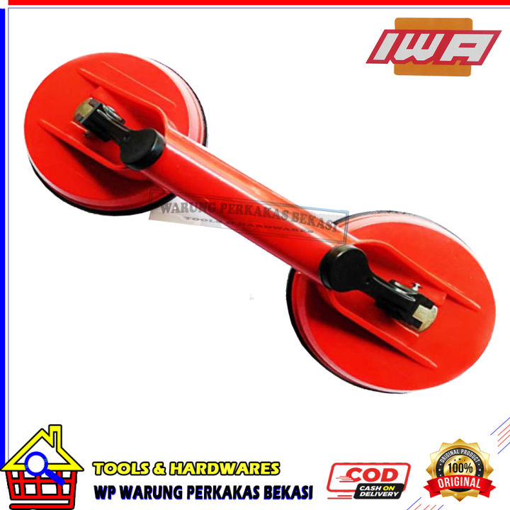 IWA Cop Kaca Gagang PVC 2 Kaki Kop Pegangan Vacum Karet Untuk Angkat ...
